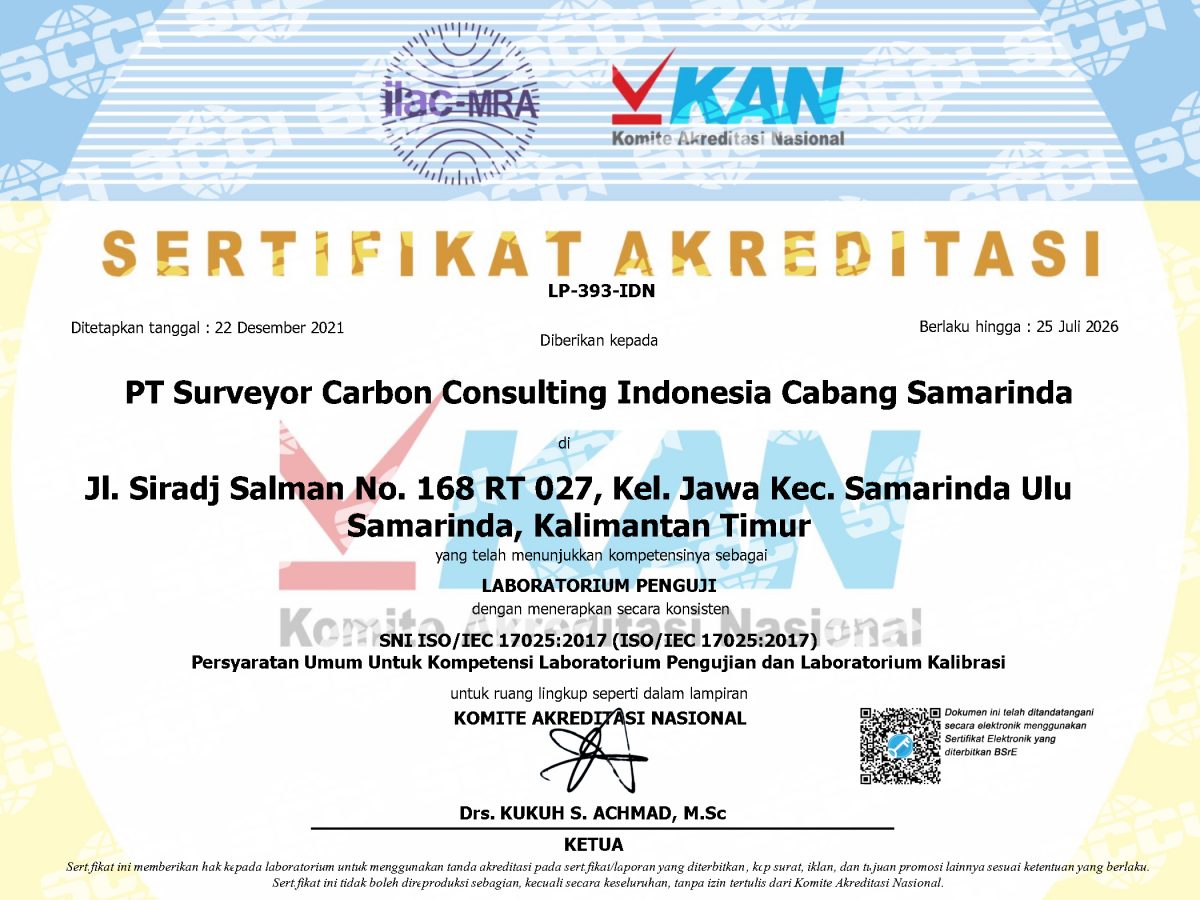 SCCI Samarinda Accreditation Certificate